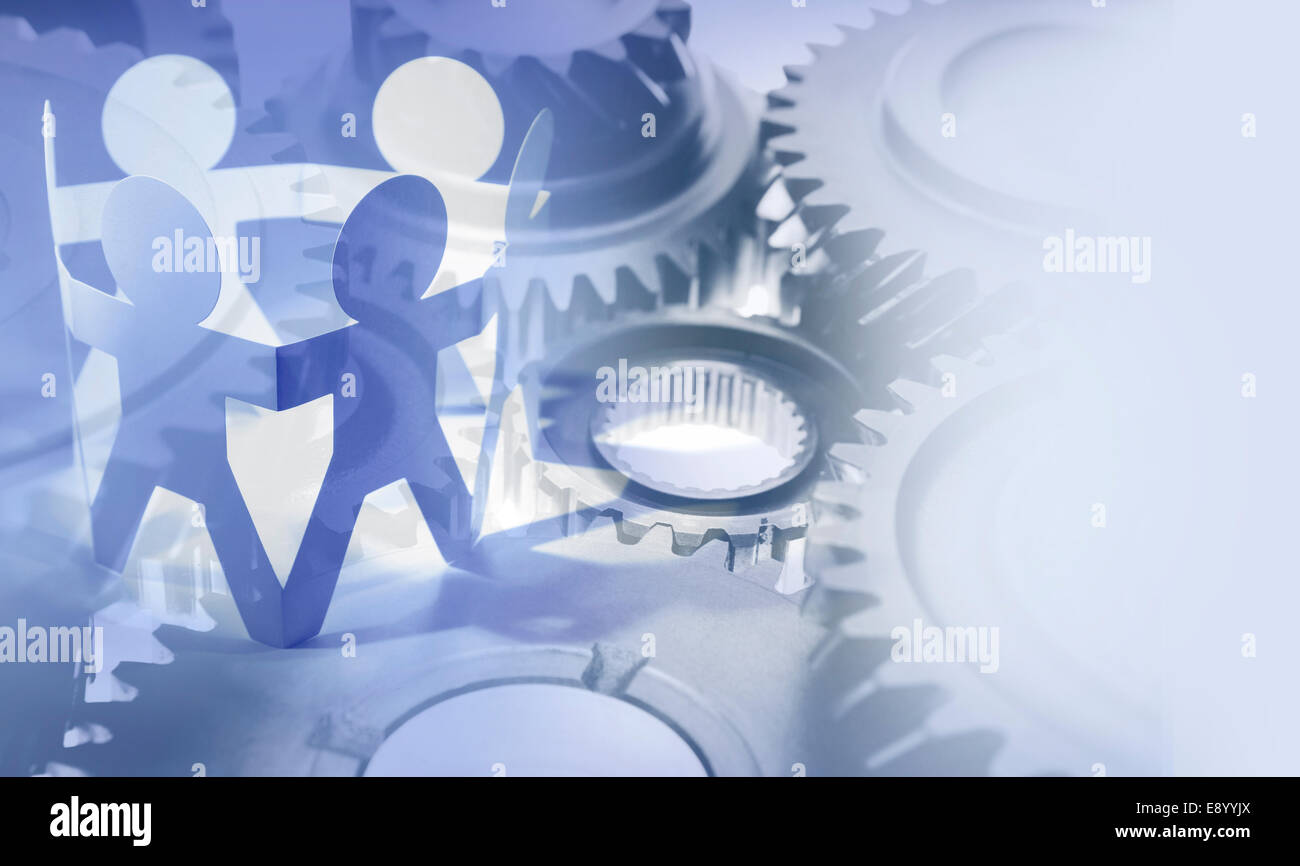 Teamwork gears hi-res stock photography and images - Alamy