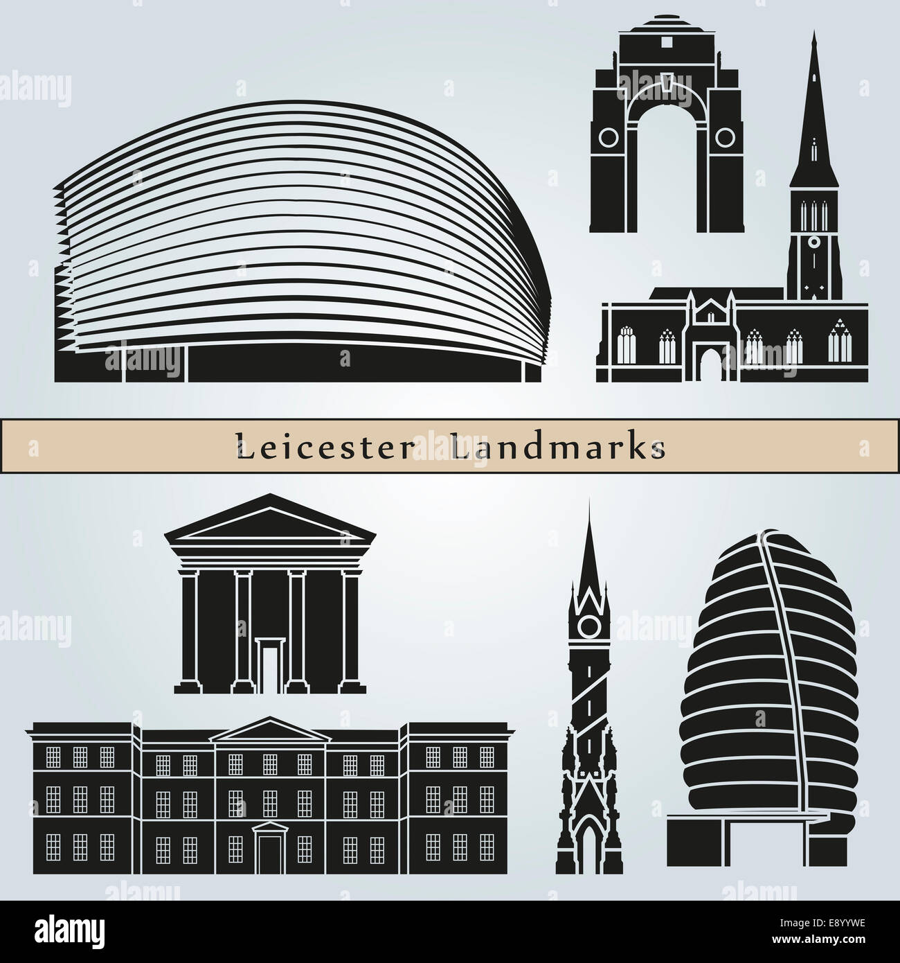 Leicester landmarks and monuments Stock Photo - Alamy