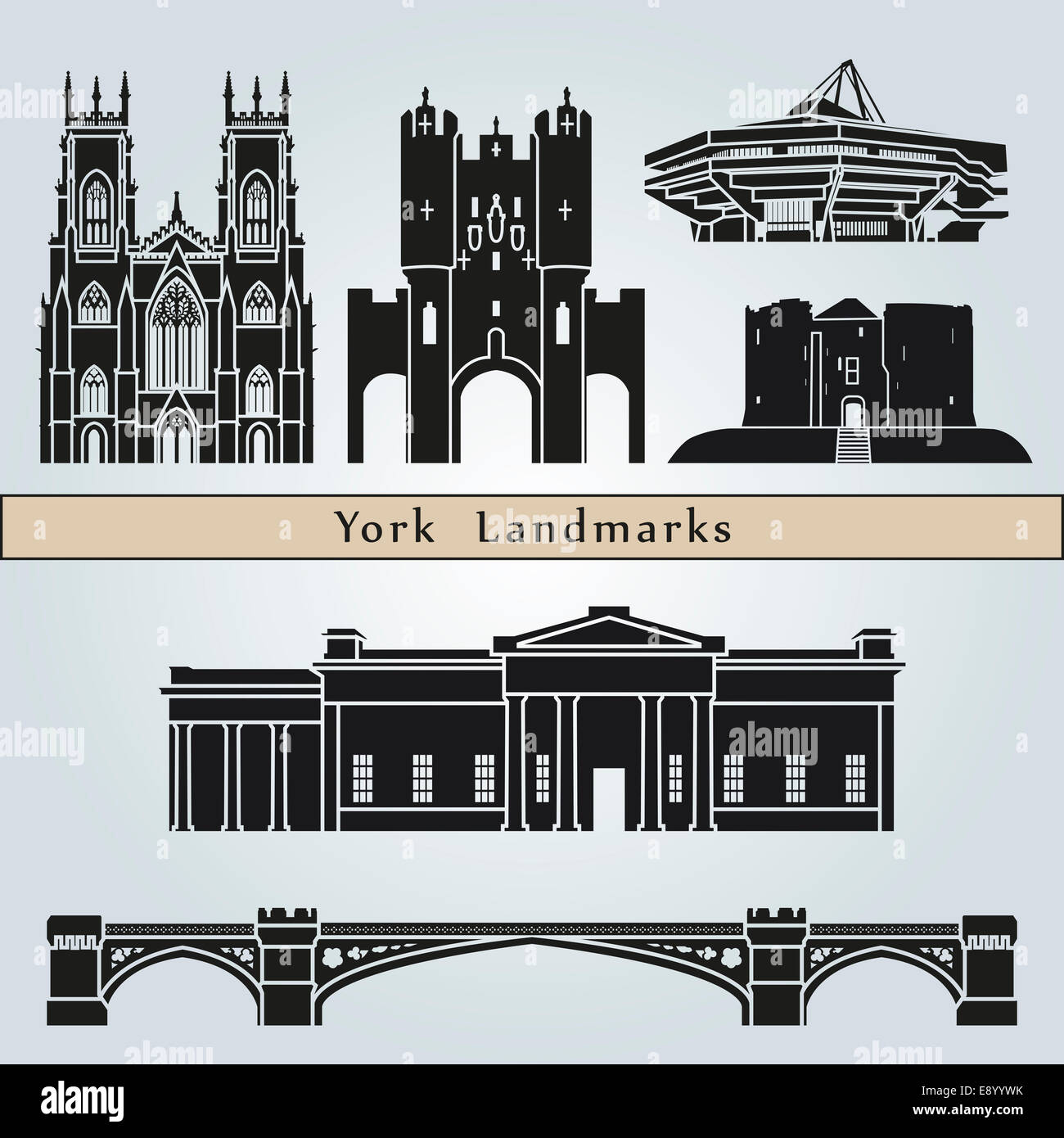 York landmarks and monuments Stock Photo - Alamy