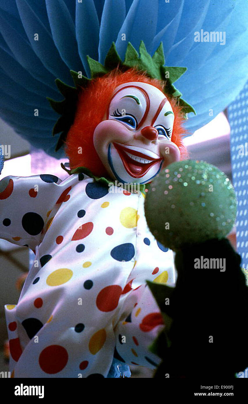 This photograph captures a toy clown displayed in Little Havana, Miami ...
