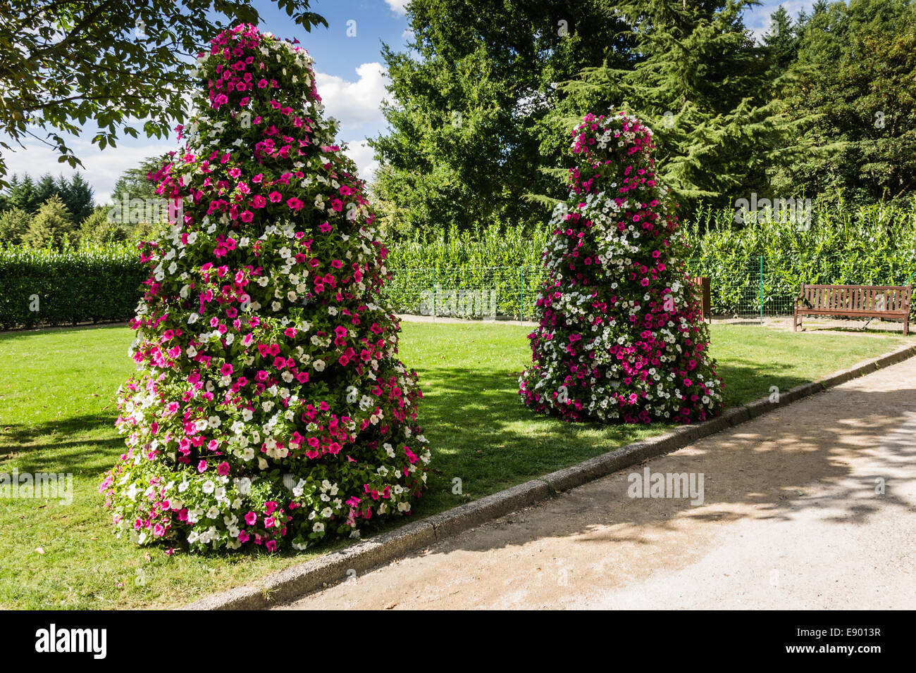 Garden in the castle of Cheverny - France Stock Photo - Alamy
