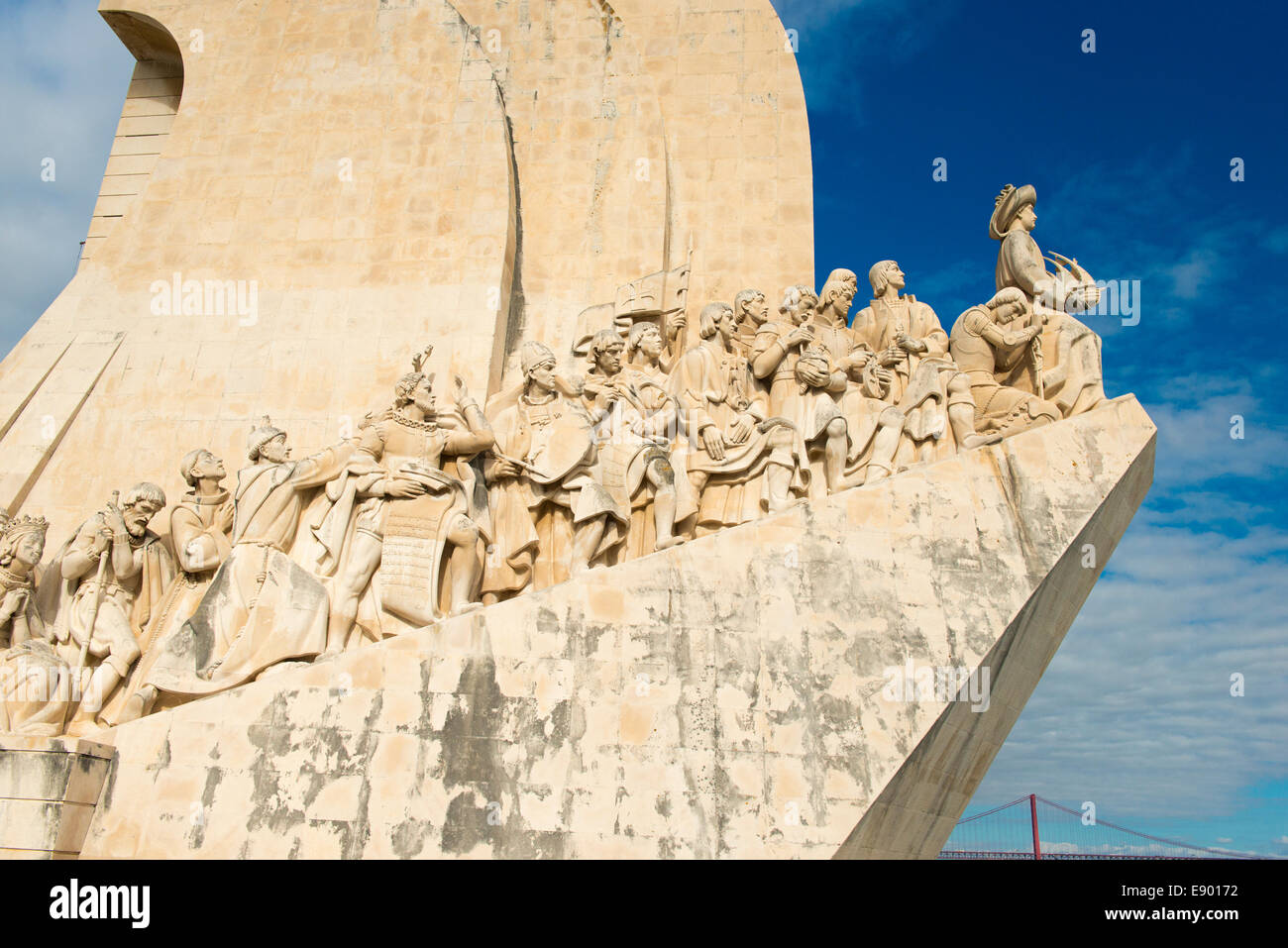 Portugal Lisbon Belem western face of the Monument to the Discoveries ...