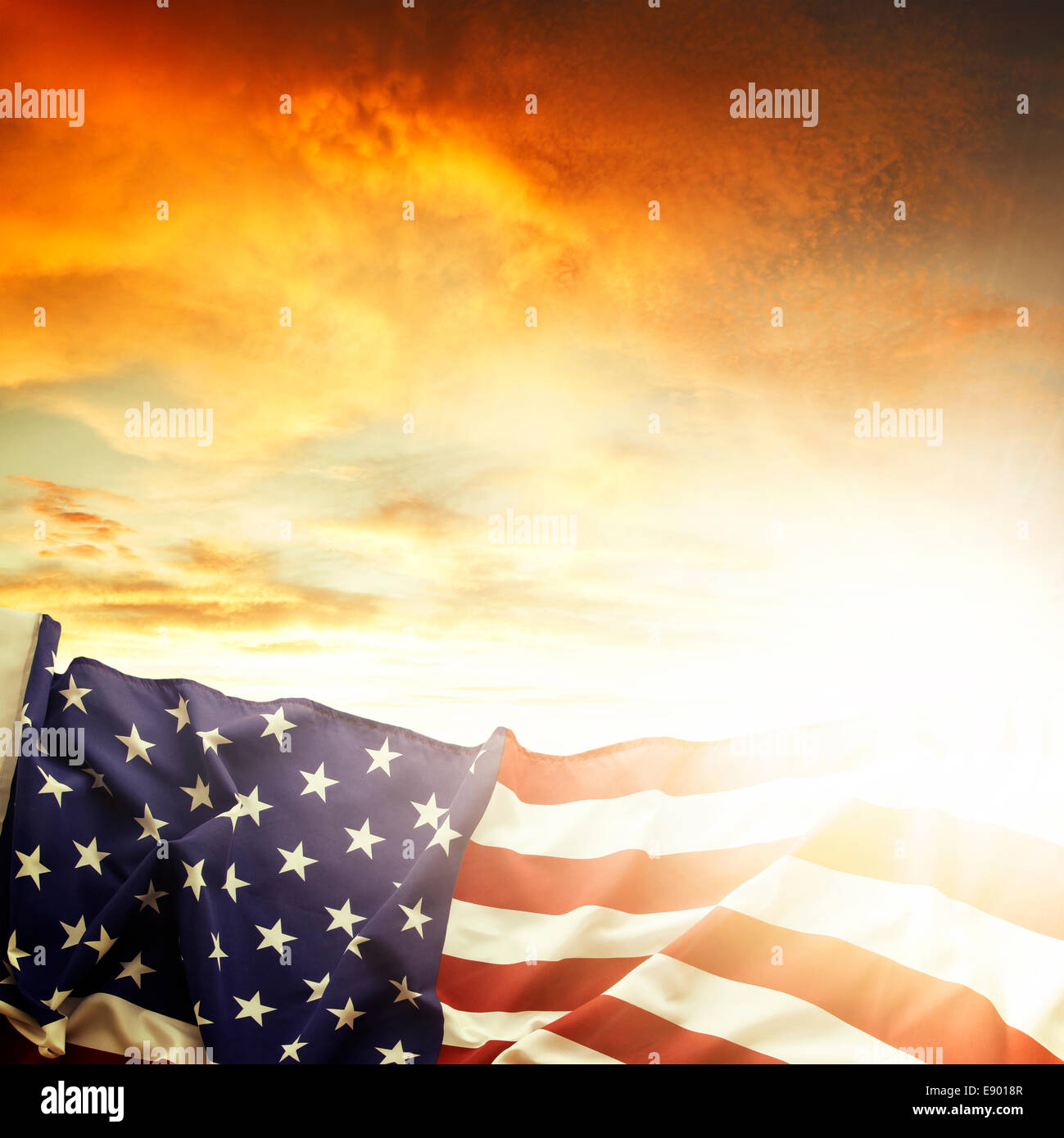 American flag sky american flag hi-res stock photography and images - Alamy