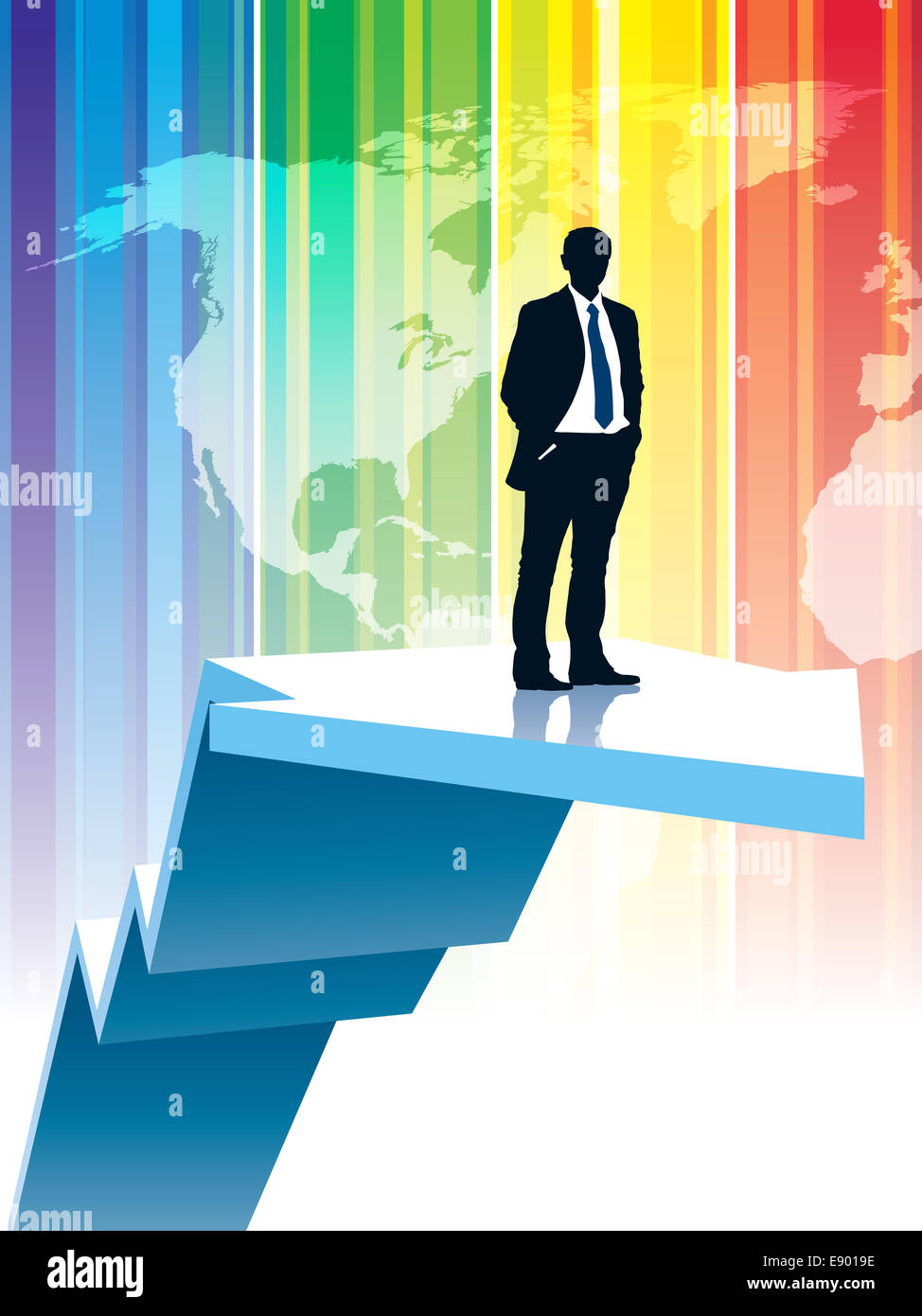 Man climbing up a graph hi-res stock photography and images - Alamy