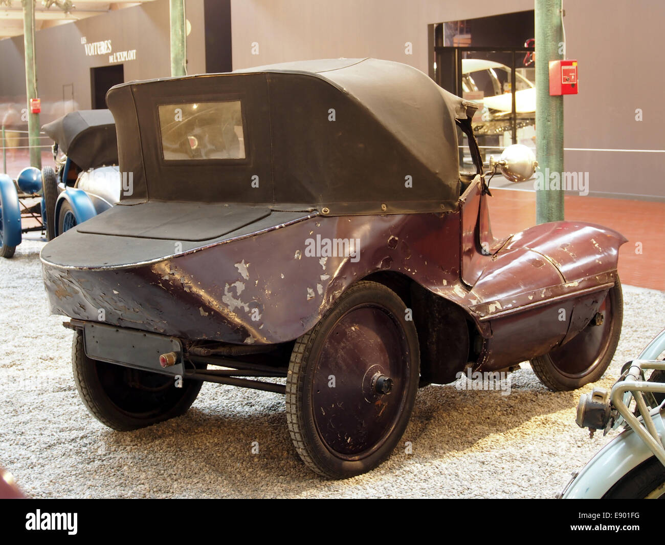 The 1923 Scott Tricar is a vintage three-wheeled vehicle powered by a 2 ...