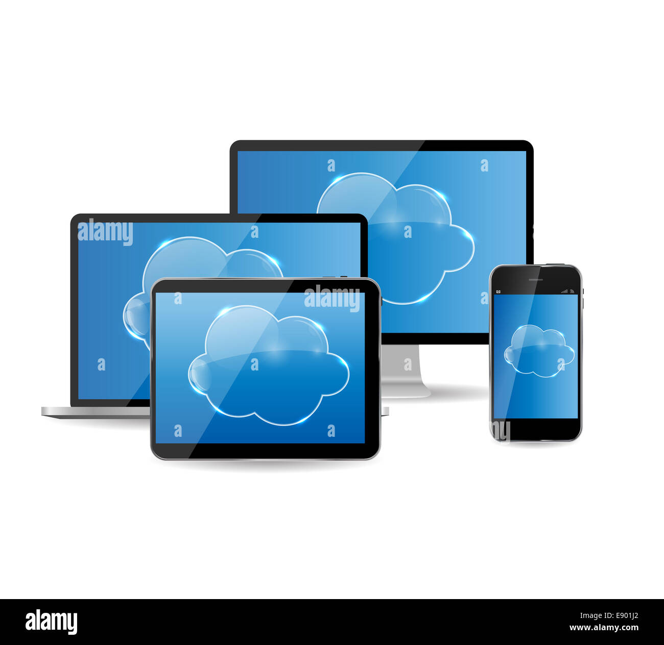 Cloud Computing Business Concept Vector Illustration Stock Photo - Alamy