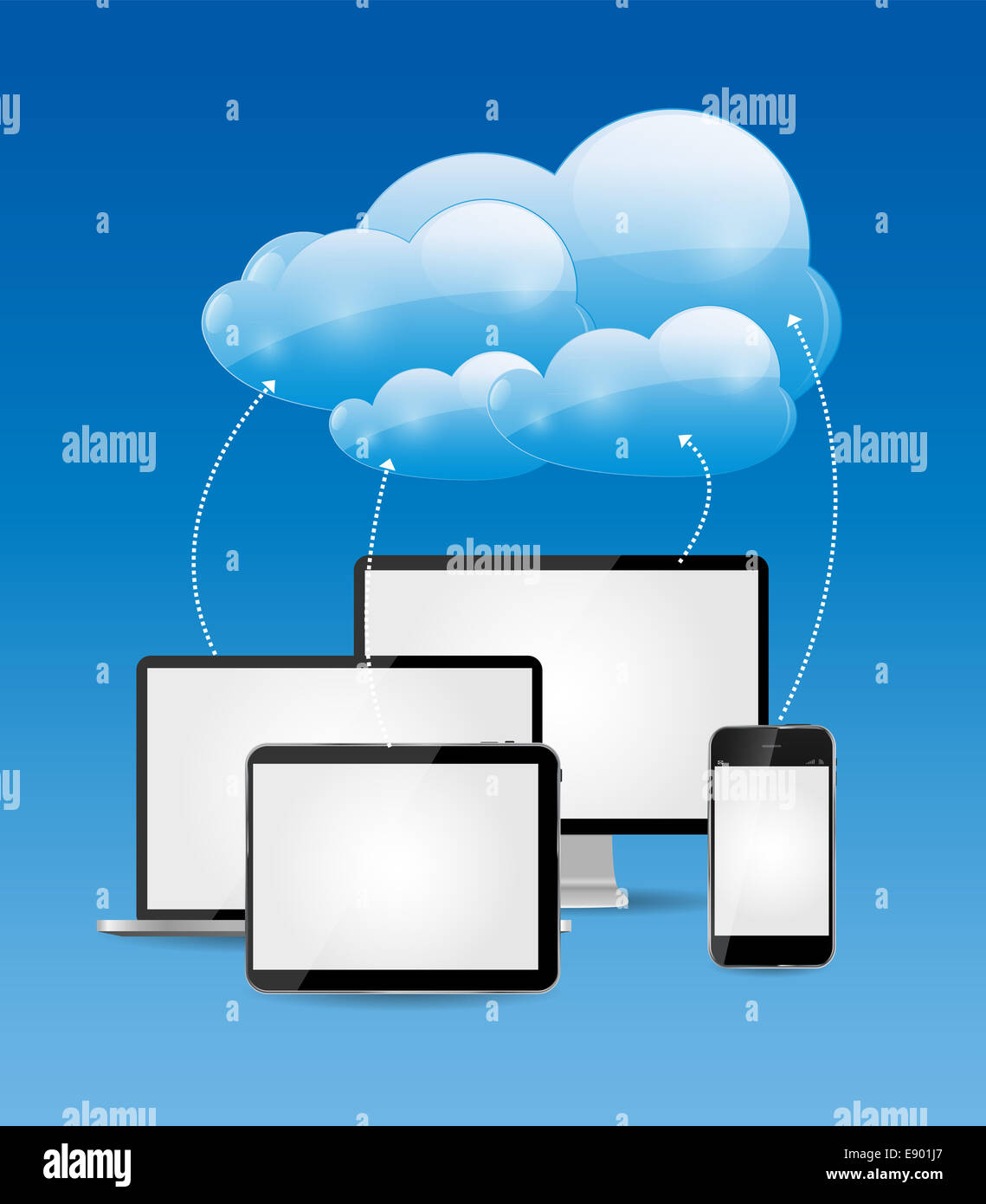 Cloud Computing Business Concept Vector Illustration Stock Photo - Alamy