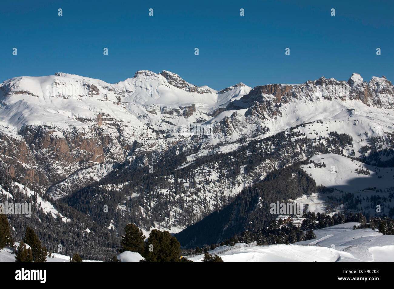 Monte De Stevia above The Langental Vallunga Selva Dolomites Italy ...