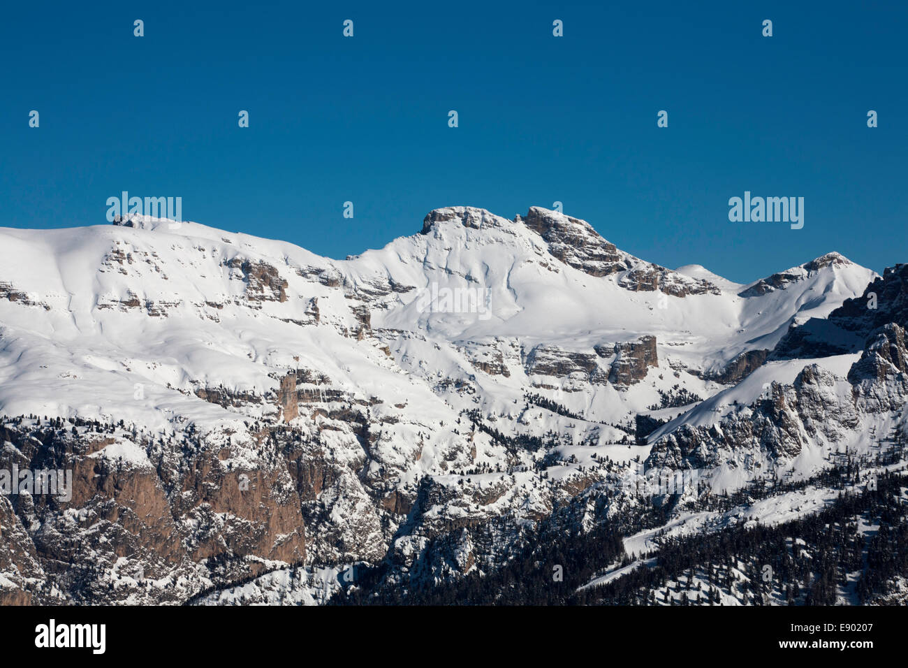 Monte De Stevia above The Langental Vallunga Selva Dolomites Italy ...