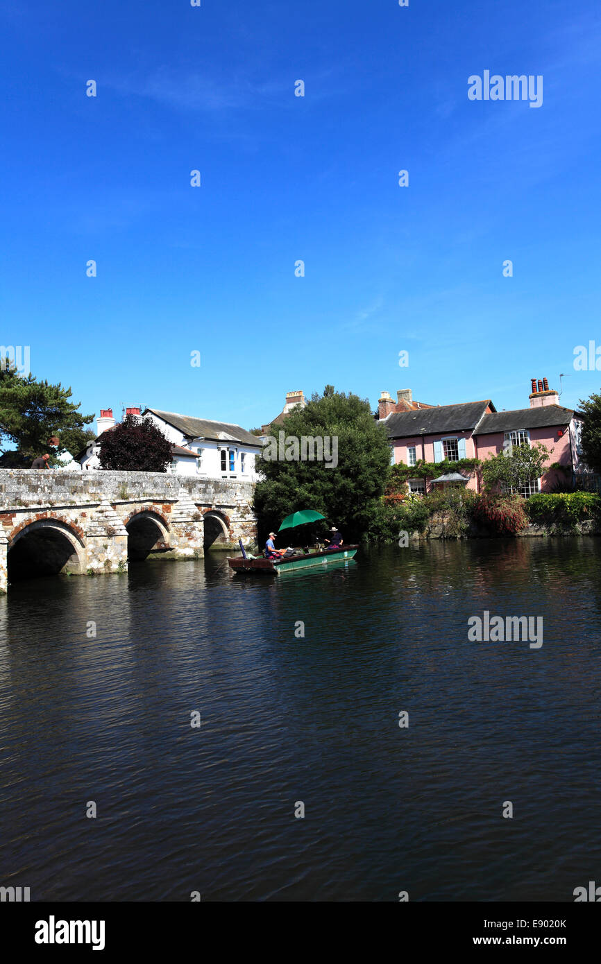 Fishing on the Royalty fishery, river Avon, Christchurch Town road ...