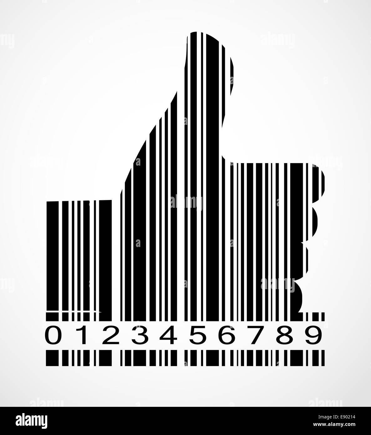 Barcode Hand Symbol Image Vector Illustration Stock Photo - Alamy