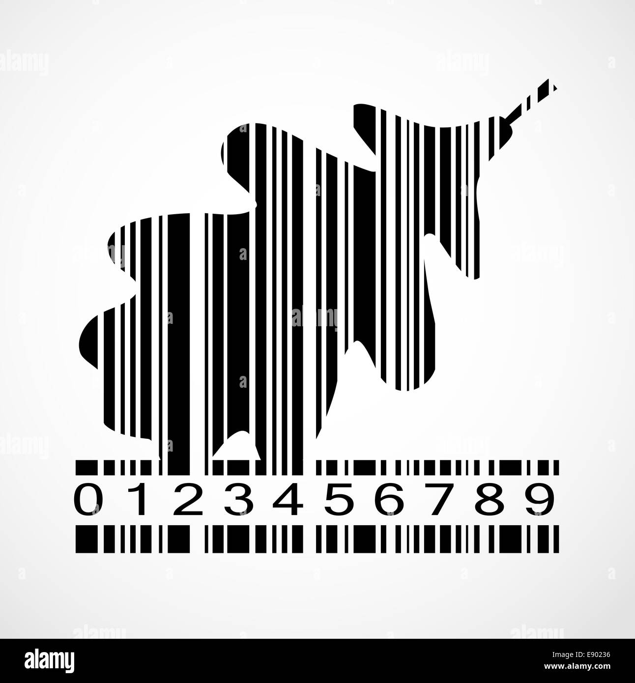 Barcode Autumn Leaf Image Vector Illustration Stock Photo - Alamy