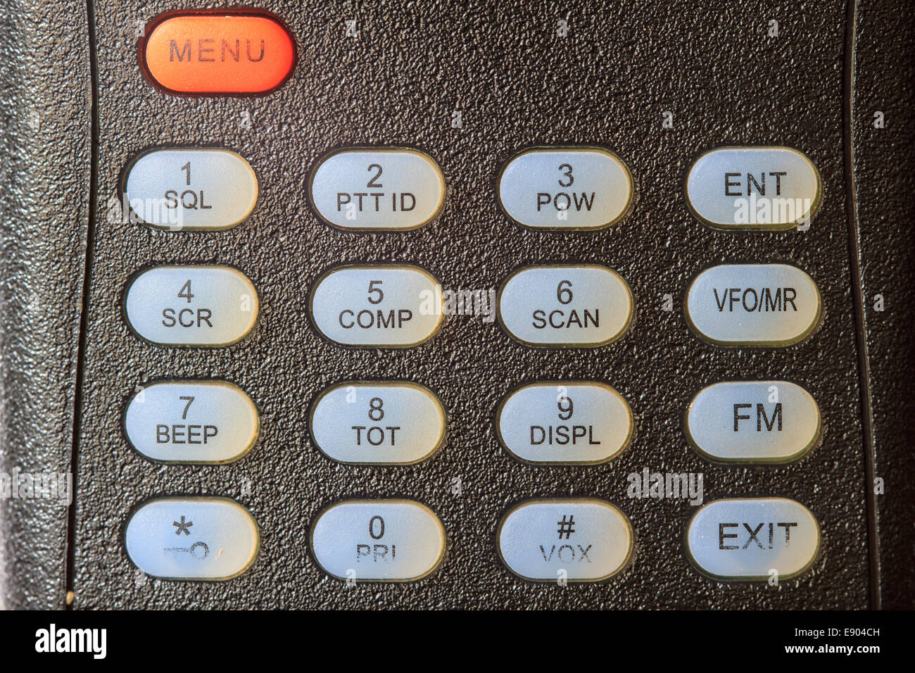 close up button of radio communication or radio transmitter Stock Photo ...