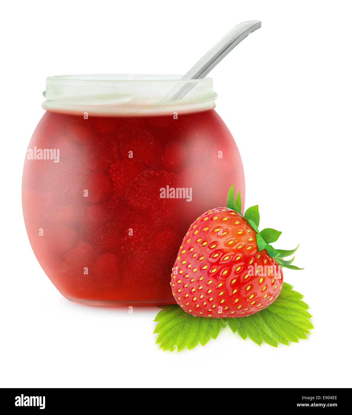 Strawberry jam isolated on Cut Out Stock Images & Pictures - Alamy