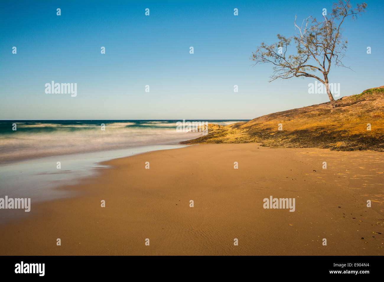 Long exposure of surf off of Adder Rock, North Stradbroke Island ...