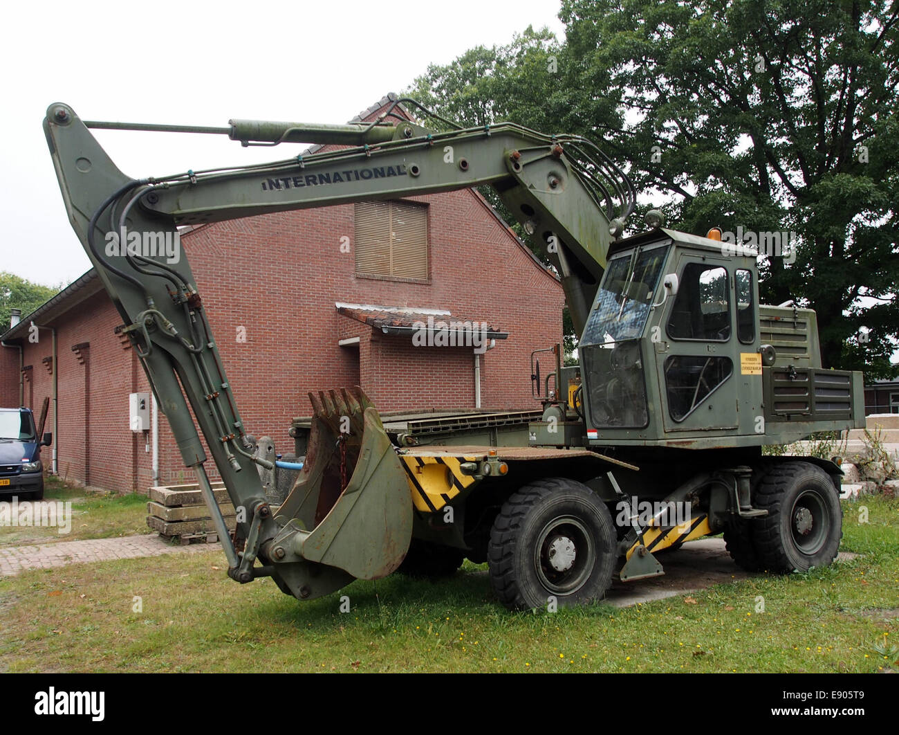 The Dutch Army International excavator is displayed at the Geniemuseum ...