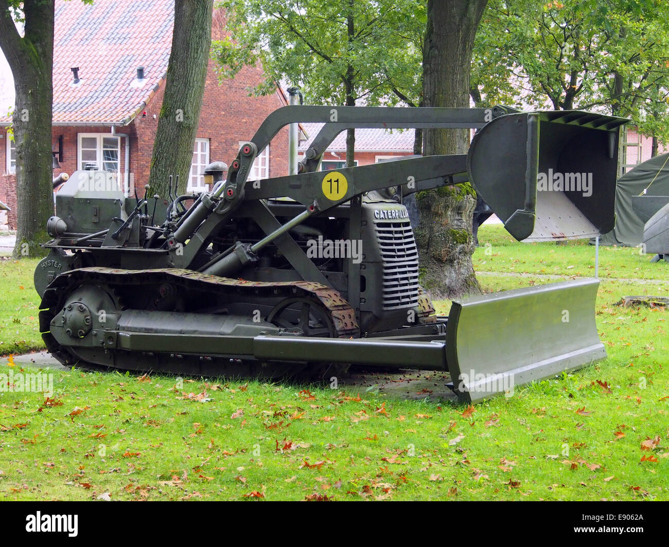The Caterpillar D4 is a historic crawler tractor from 1955, on display ...