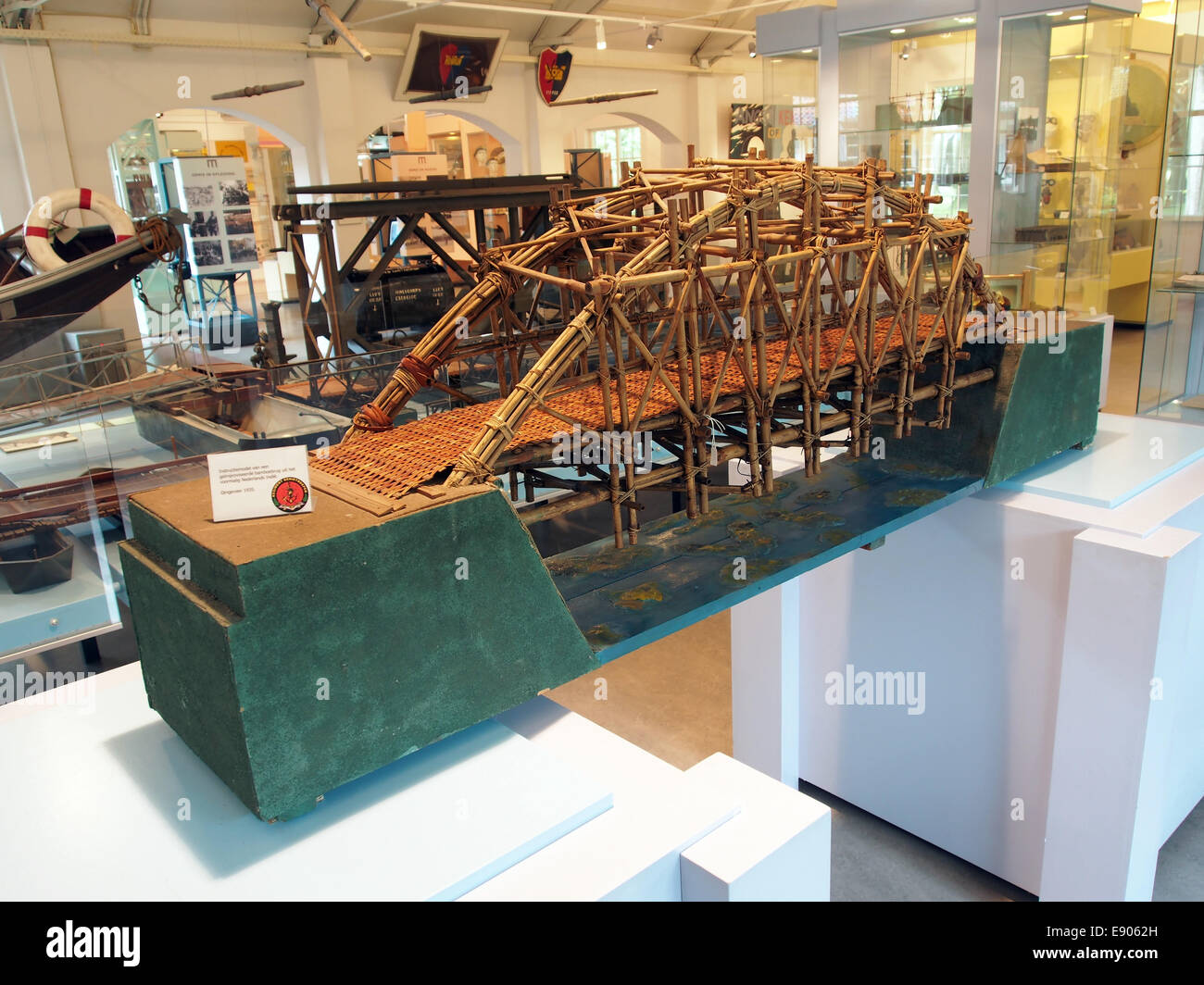 This instructional model of an improvised bamboo bridge from the former ...