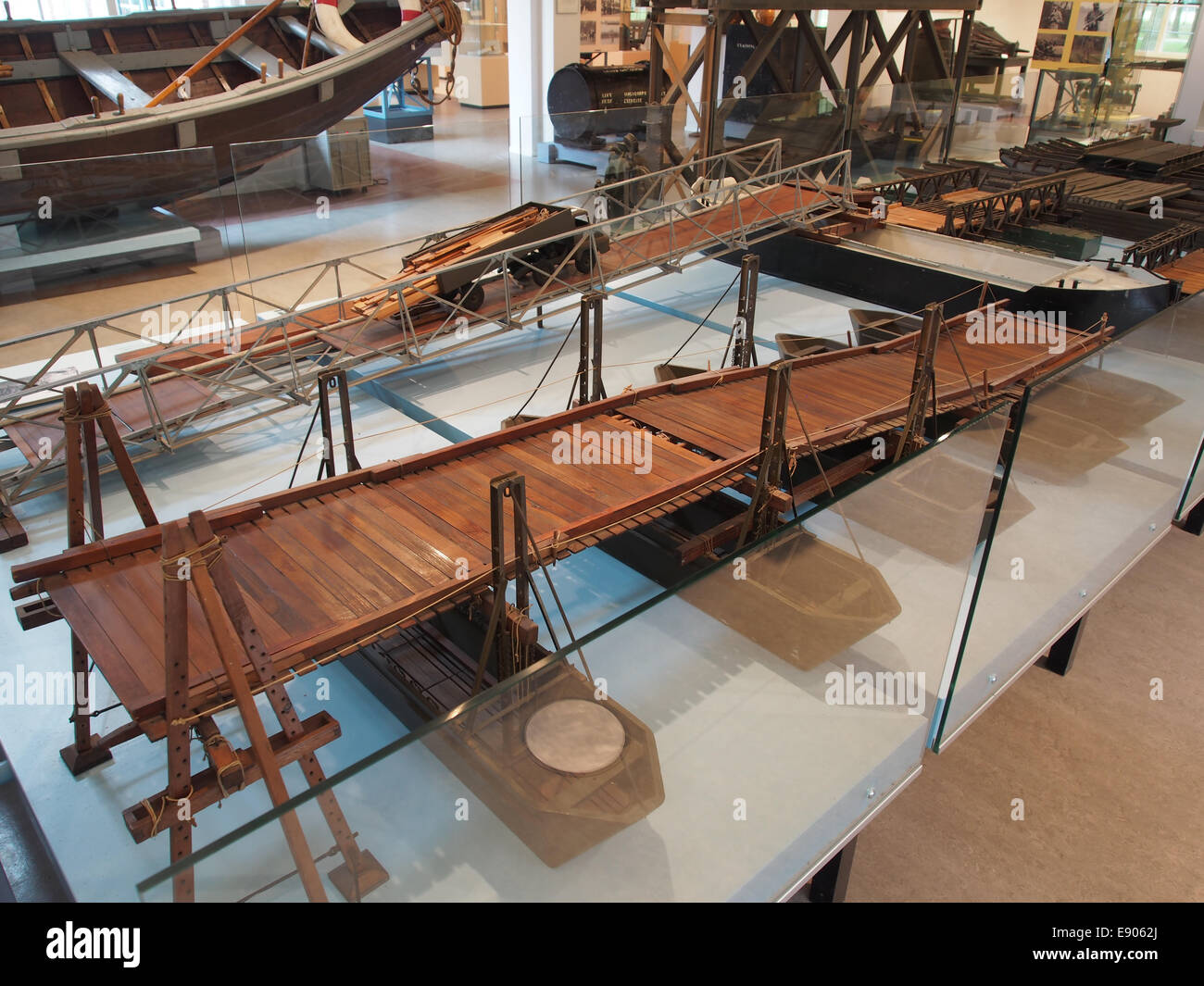 The wooden bridge model at the Geniemuseum in Vught showcases the ...