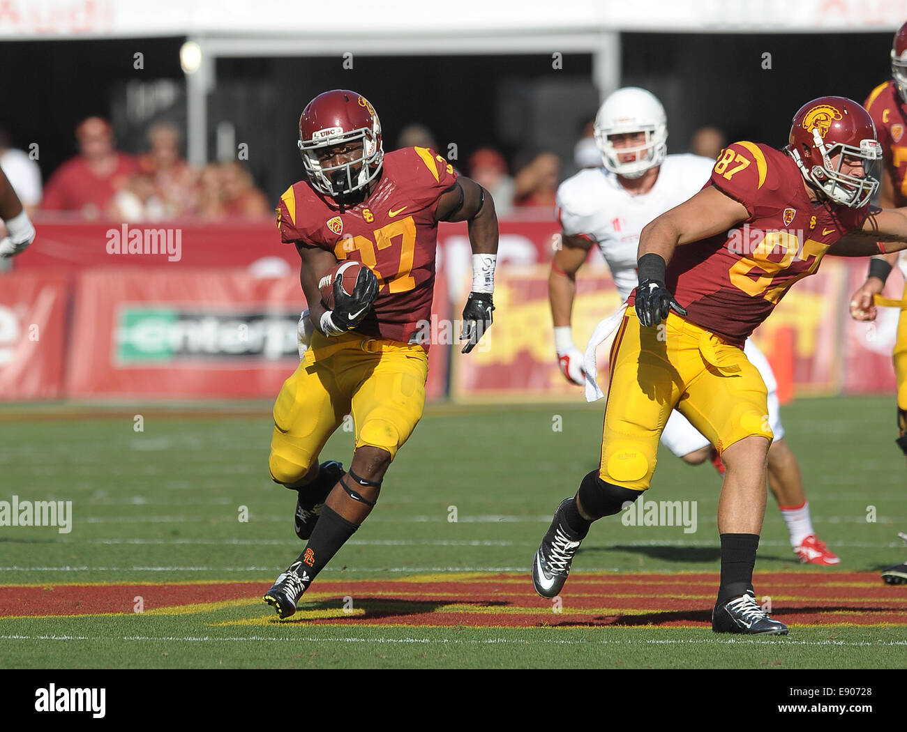 August 30, 2014, Los Angeles, CA...USC Trojans tailback (37) Javorius ...