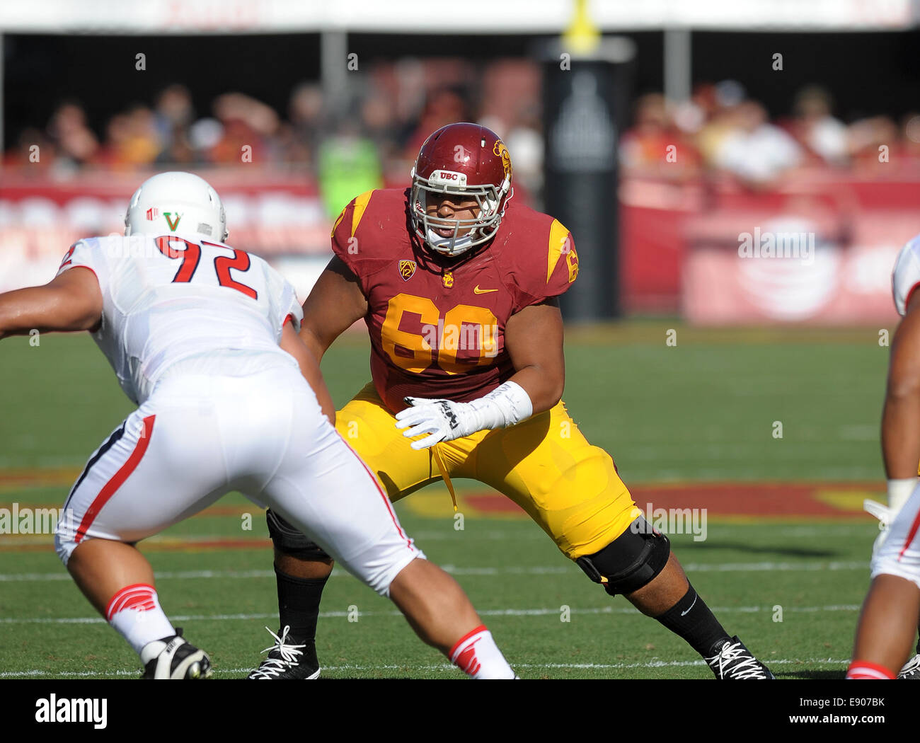 August 30, 2014, Los Angeles, CA... USC Trojans center (60) Viane ...