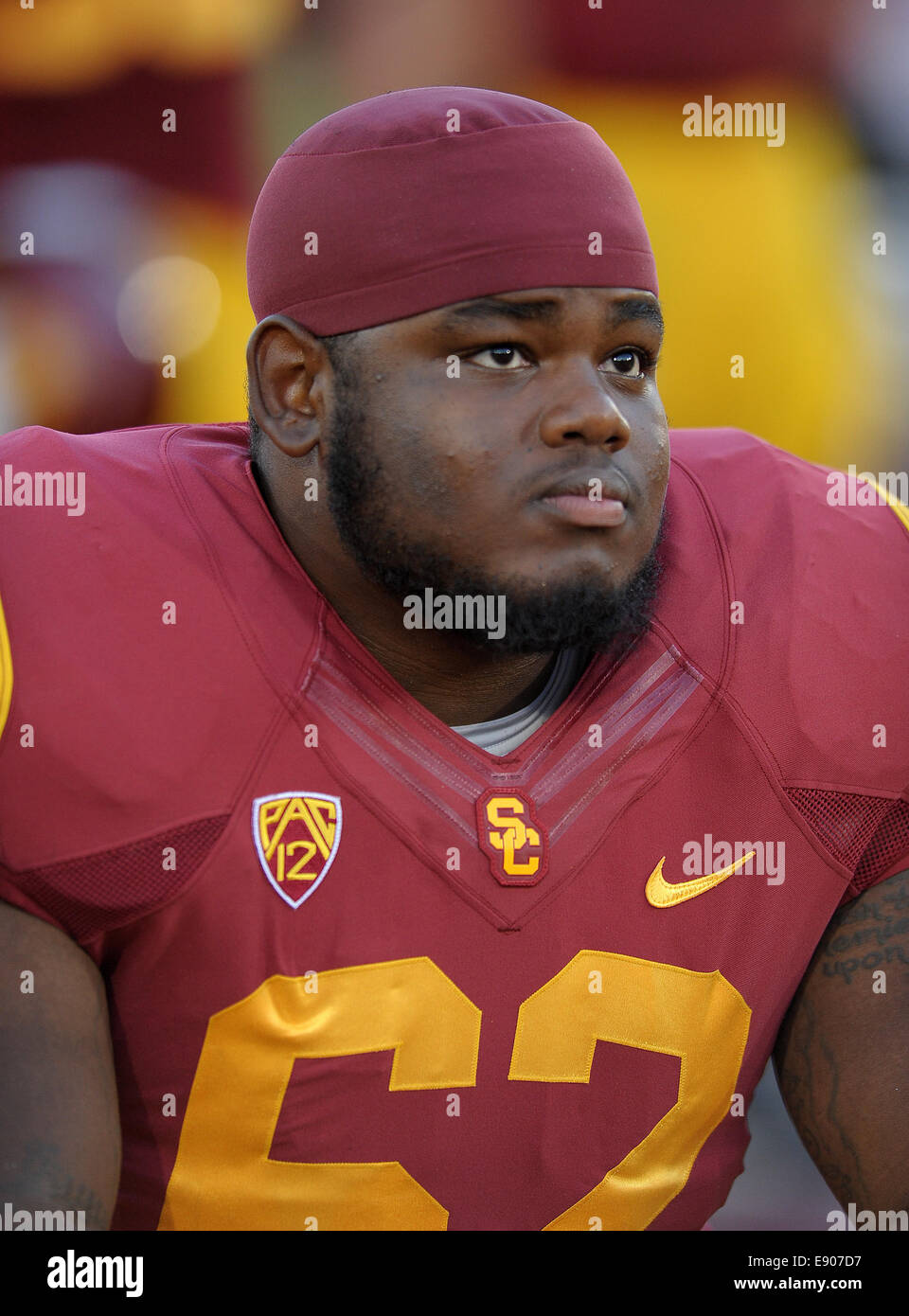 August 30, 2014, Los Angeles, CA...USC Trojans offensive guard (62 ...
