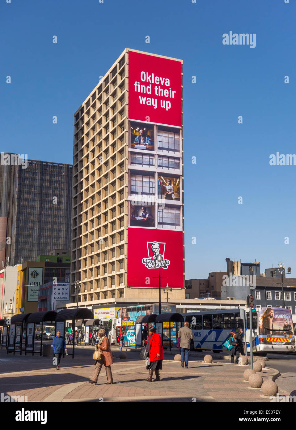 JOHANNESBURG, SOUTH AFRICA - Buildings in Gandhi Square, in downtown ...