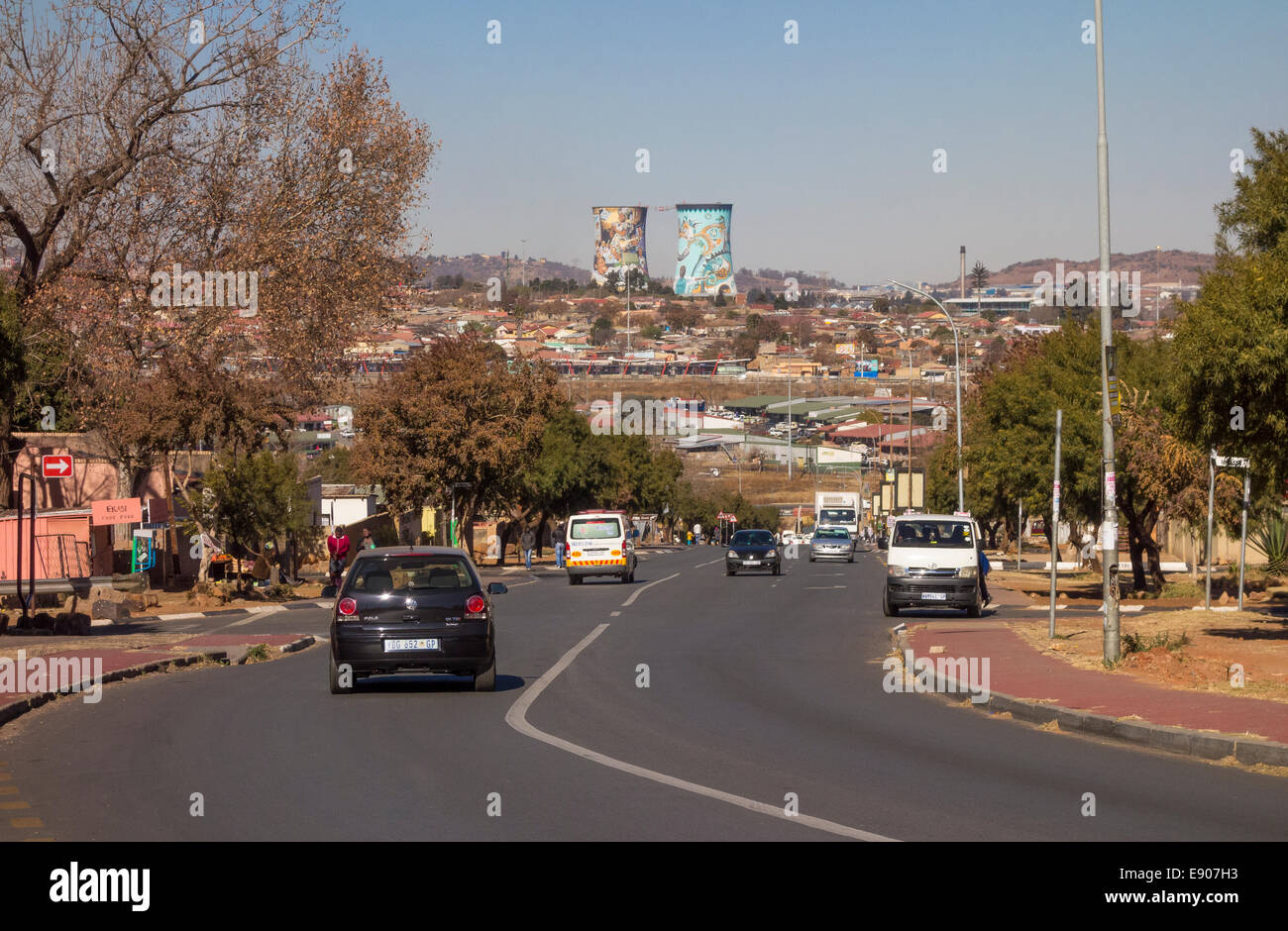 SOWETO, JOHANNESBURG, SOUTH AFRICA - Street scene, with Orlando Cooling ...