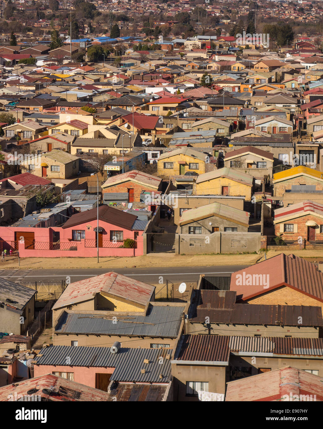 SOWETO, JOHANNESBURG, SOUTH AFRICA - View of Jabulani neighborhood in ...