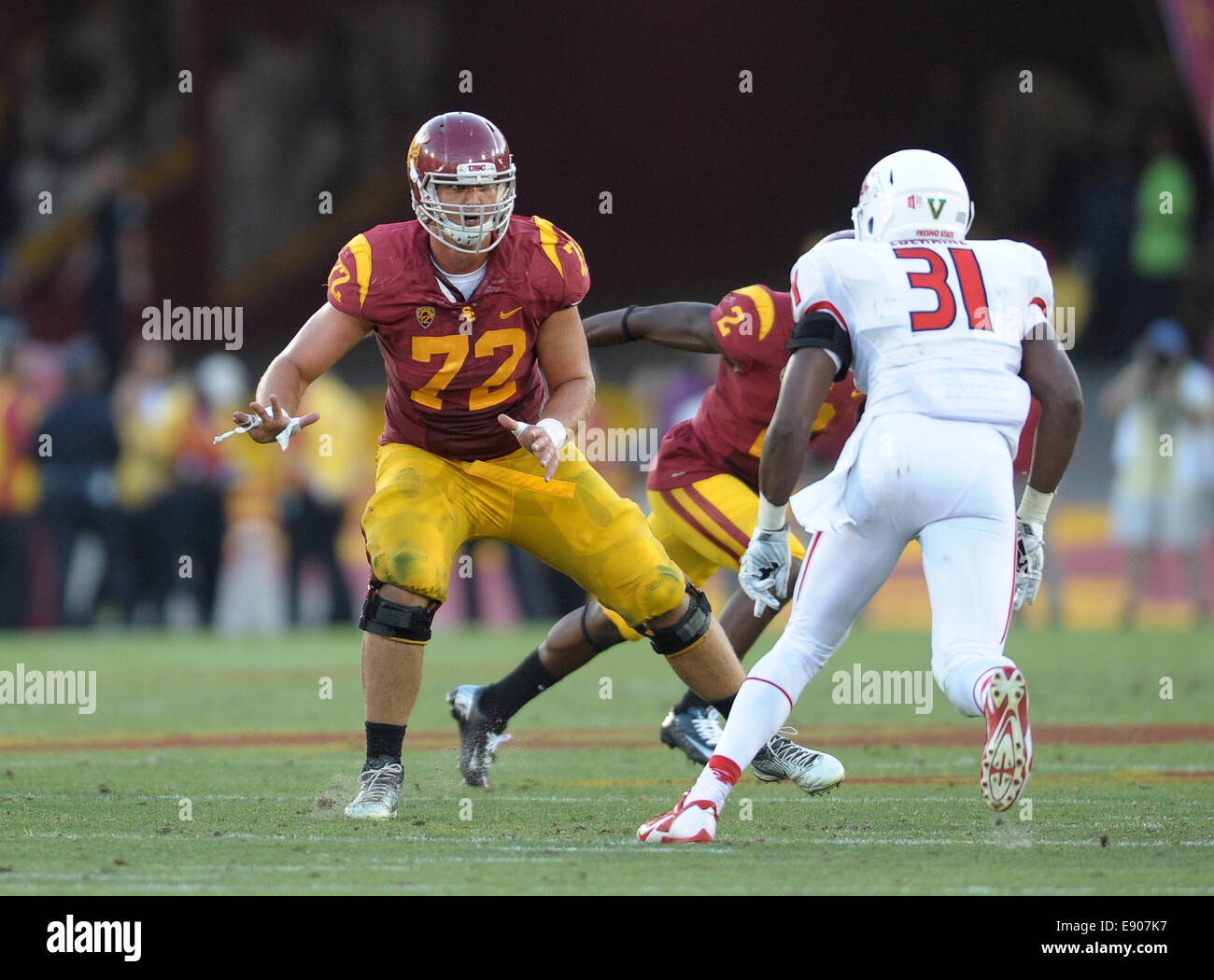 August 30, 2014, Los Angeles, CA... USC Trojans offensive tackle (72 ...