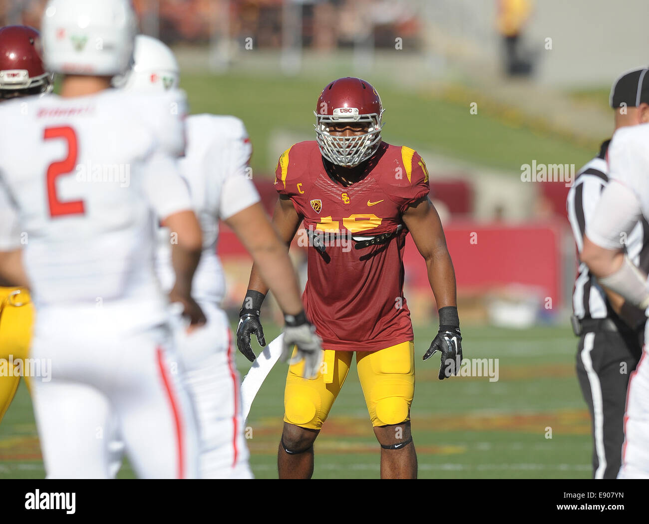 August 30, 2014, Los Angeles, CA...USC Trojans inside linebacker (10 ...