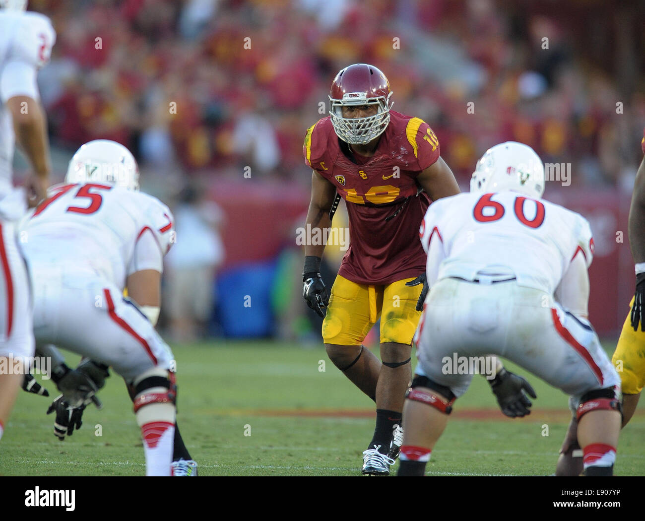 August 30, 2014, Los Angeles, CA...USC Trojans inside linebacker (10 ...