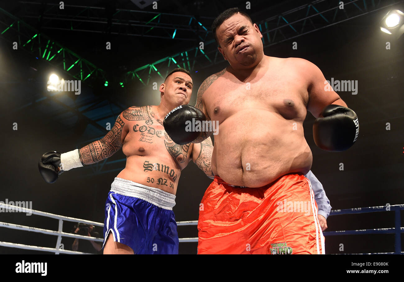Auckland, New Zealand. 16th Oct, 2014. John Lomu runs away from Dave ...