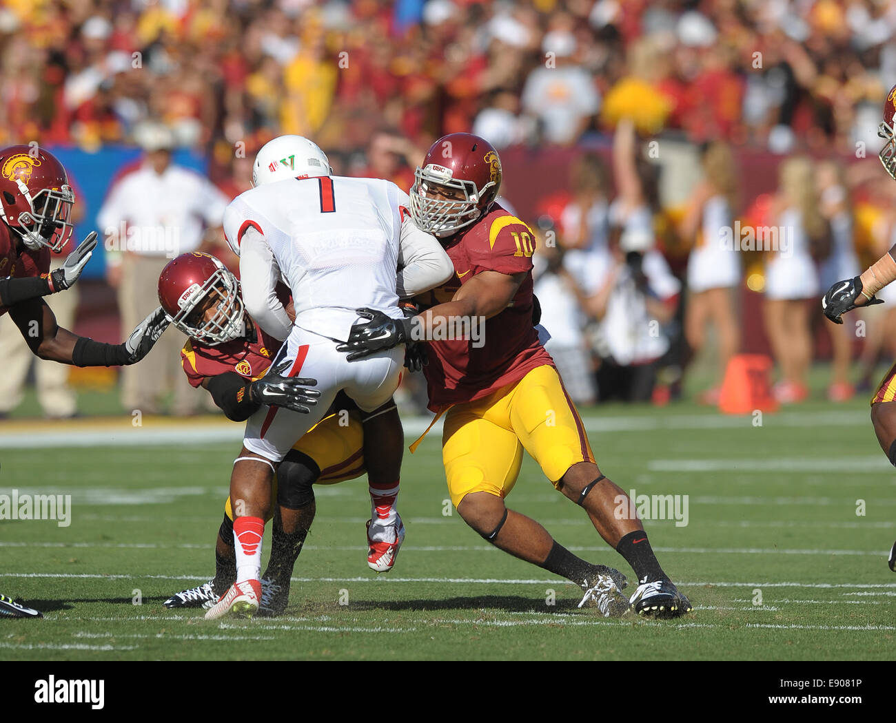 August 30, 2014, Los Angeles, CA.USC Trojans inside linebacker (10 ...