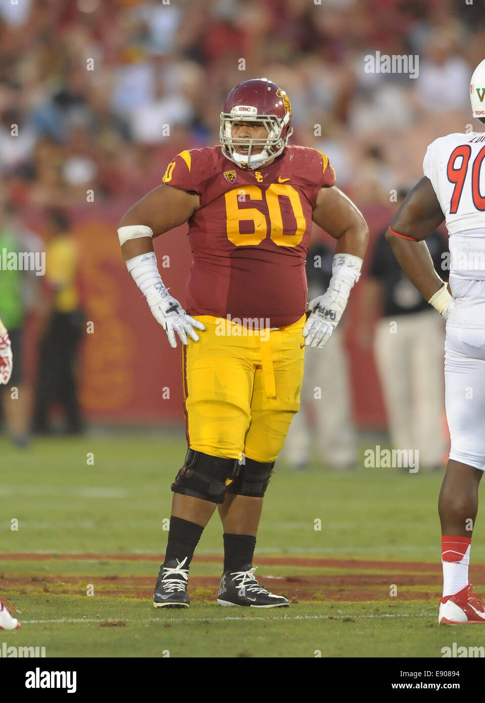 August 30, 2014, Los Angeles, CA. USC Trojans center (60) Viane ...
