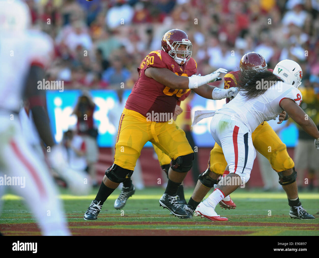 August 30, 2014, Los Angeles, CA. USC Trojans center (60) Viane ...