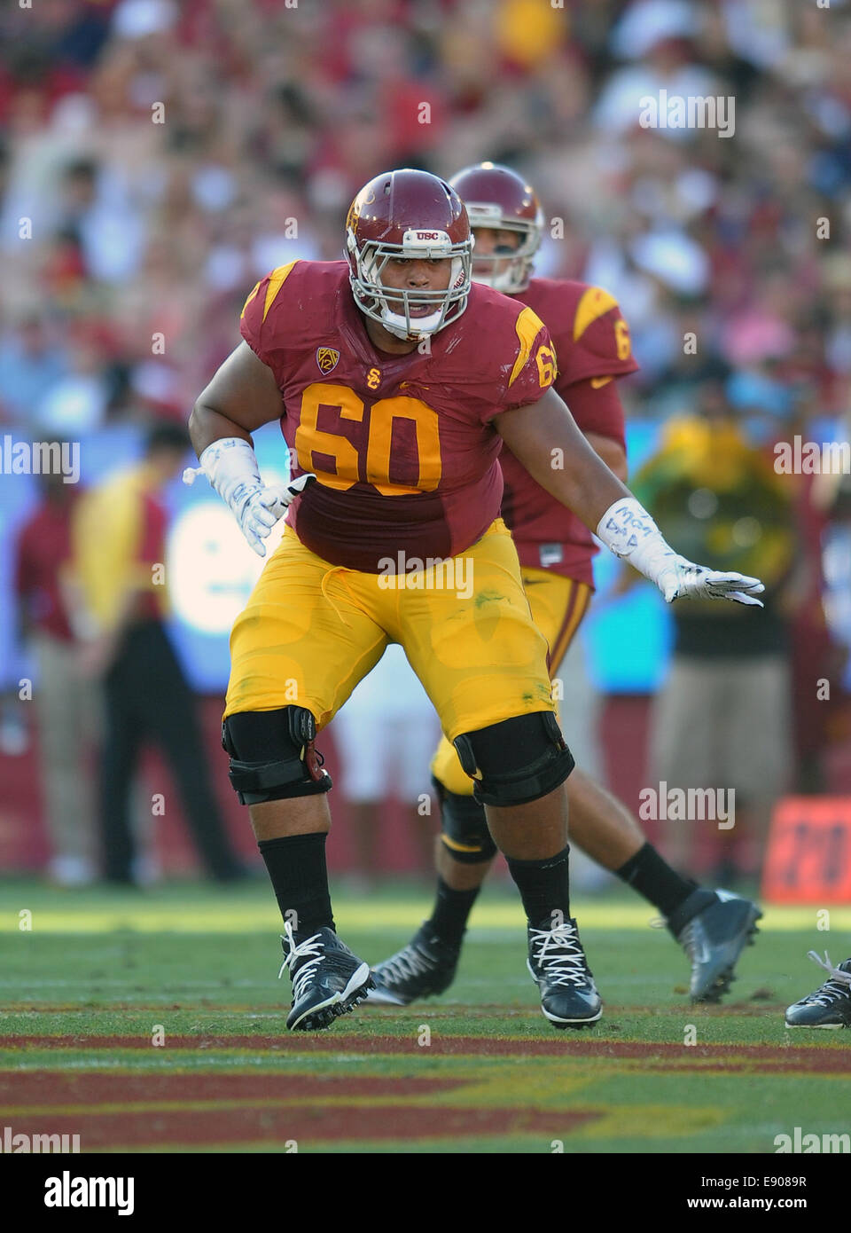 August 30, 2014, Los Angeles, CA. USC Trojans center (60) Viane ...