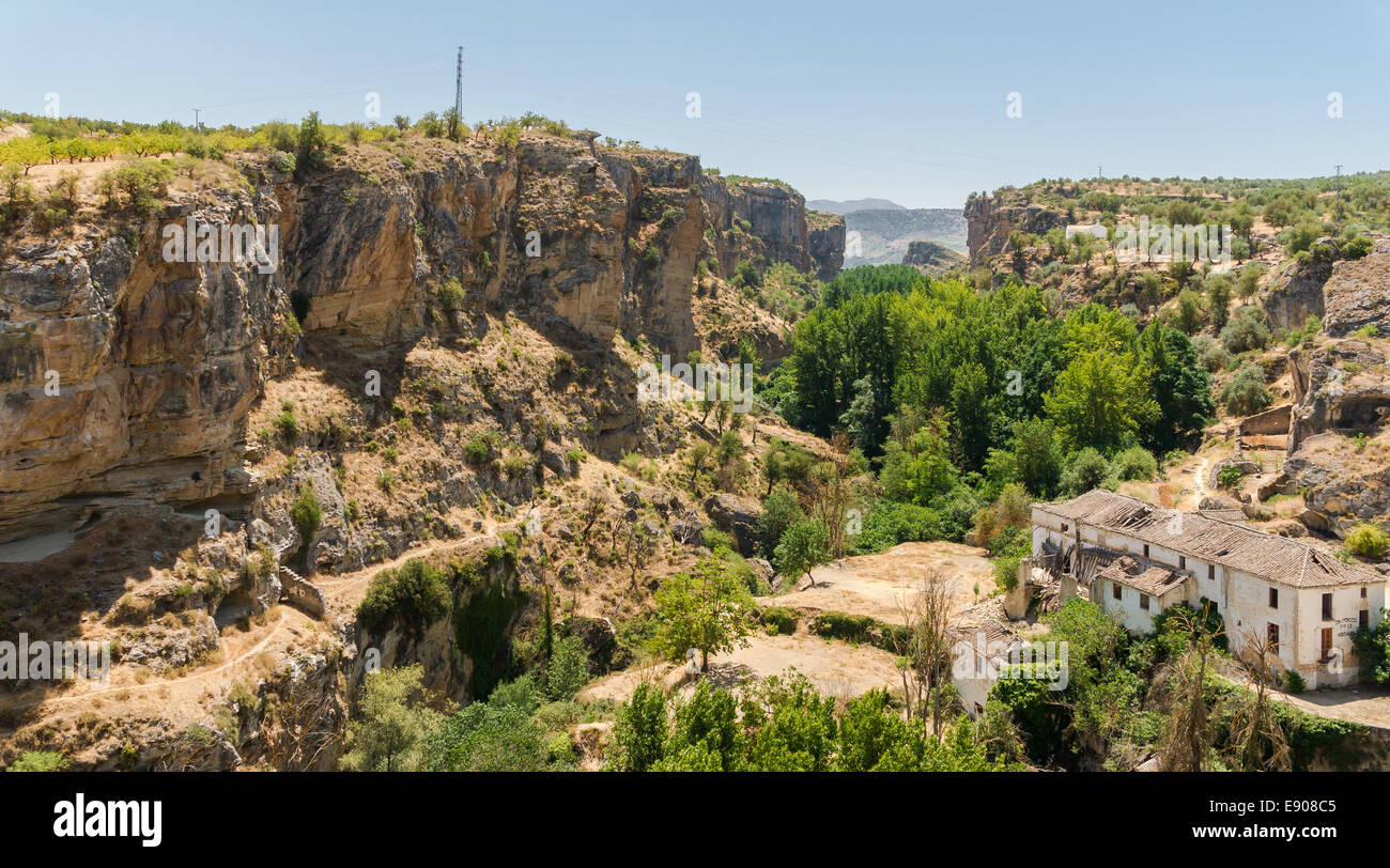 Rio Alhama canyon, Alhama de Granada, Andalusia, Spain Stock Photo - Alamy