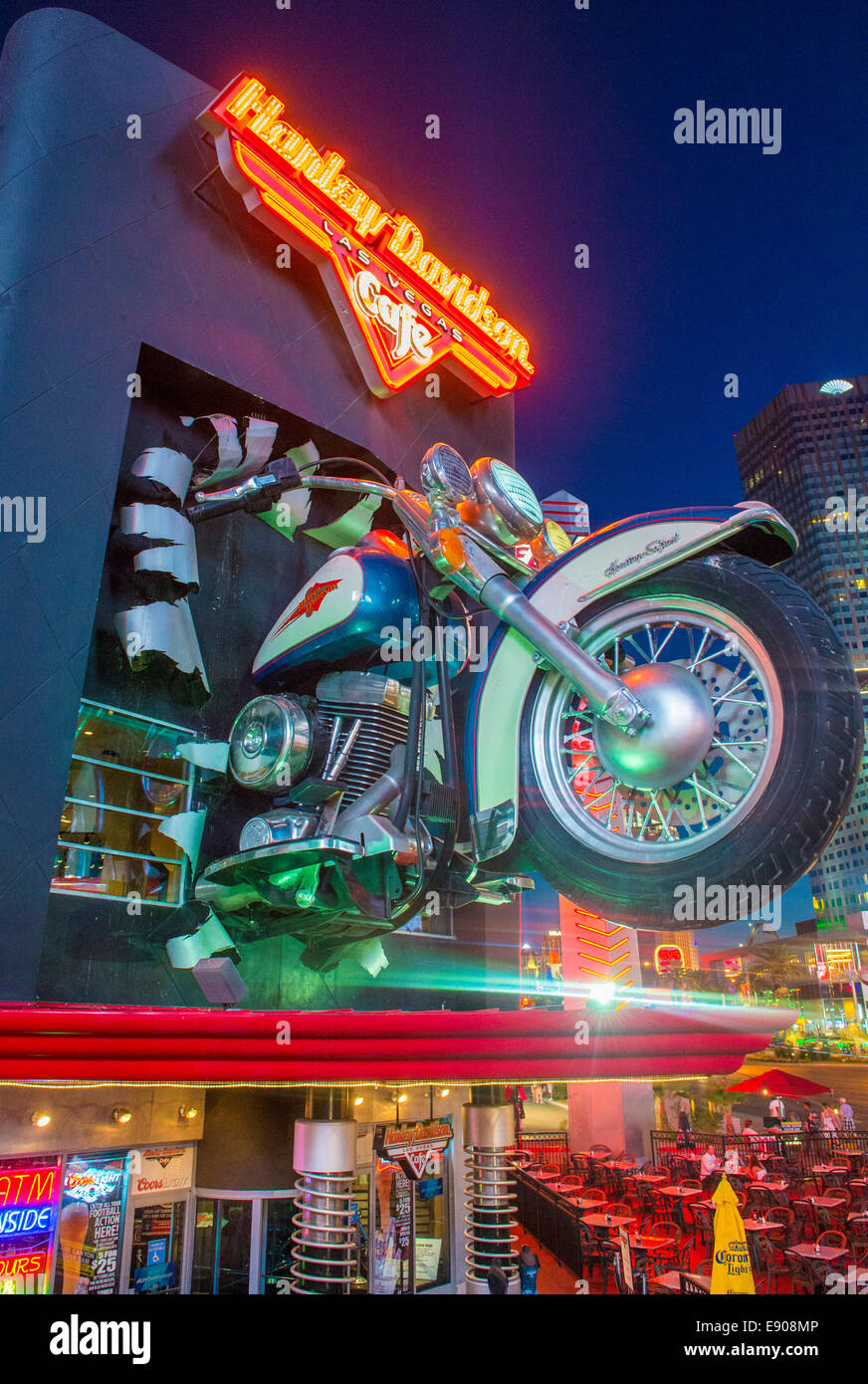 The Harley Davidson Cafe in Las Vegas strip Stock Photo - Alamy