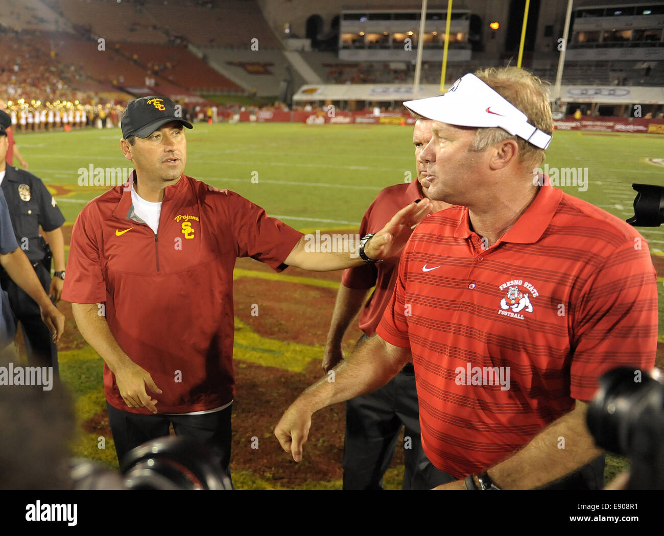 August 30, 2014, Los Angeles, CA. USC Trojans head coach Steve ...