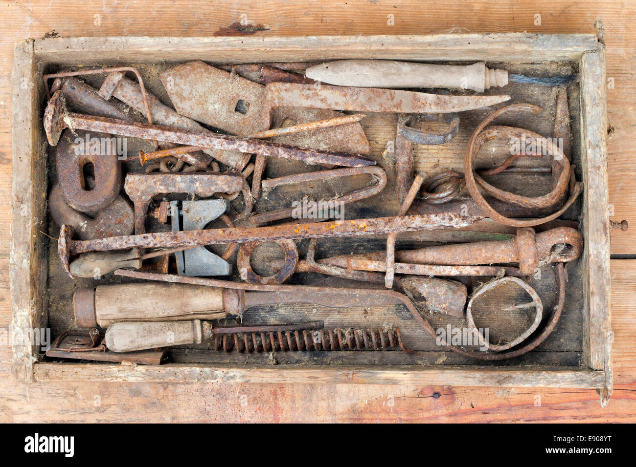 old and rusty hand tool Stock Photo - Alamy