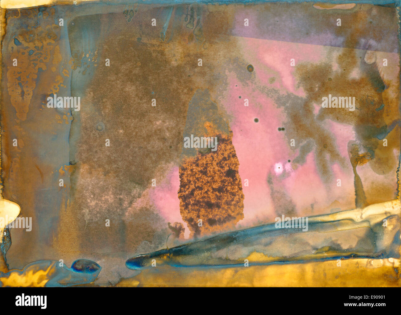 Photographic paper - poorly developed photo Stock Photo - Alamy