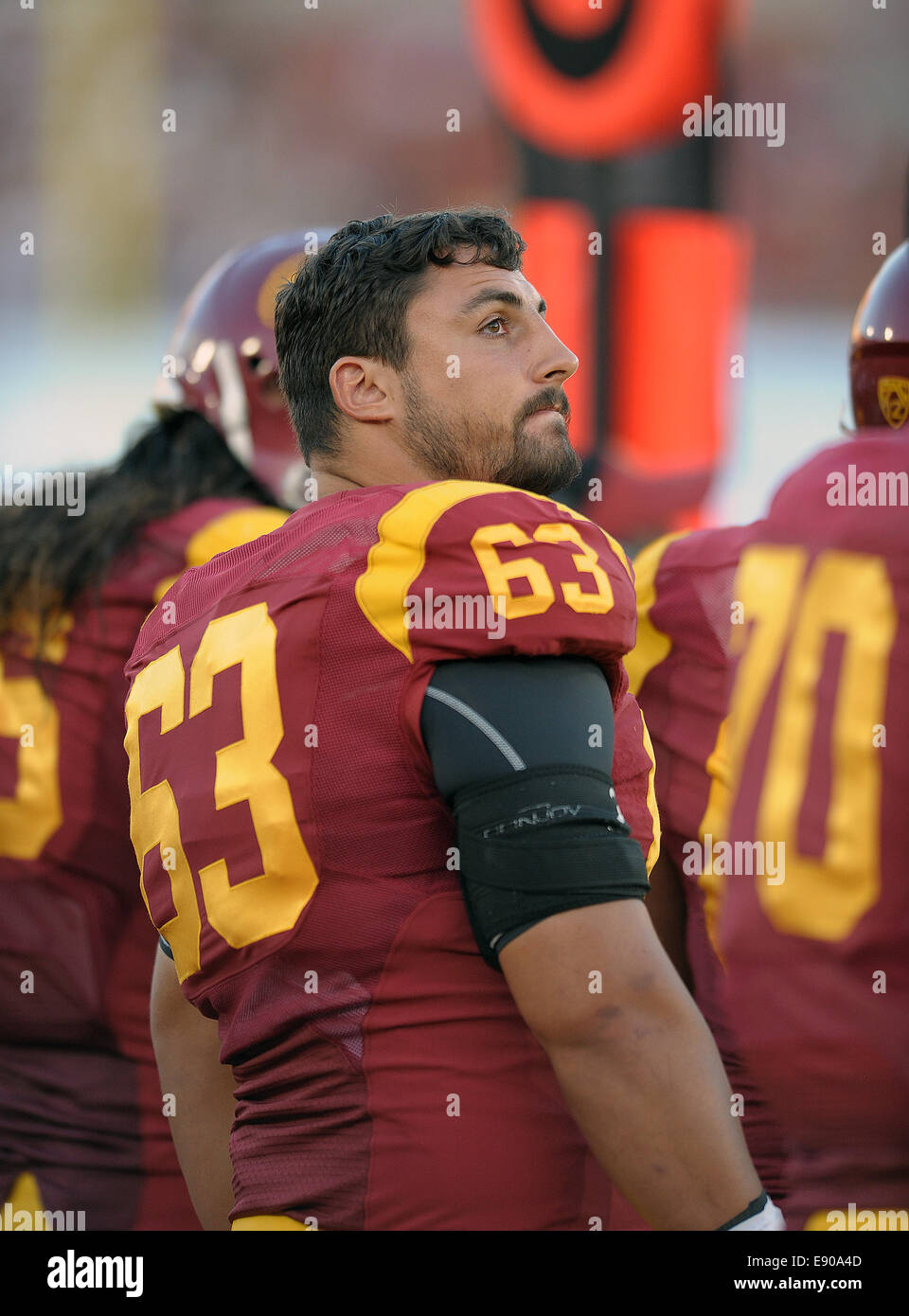 August 30, 2014, Los Angeles, CA...USC Trojans center (63) Giovanni Di ...
