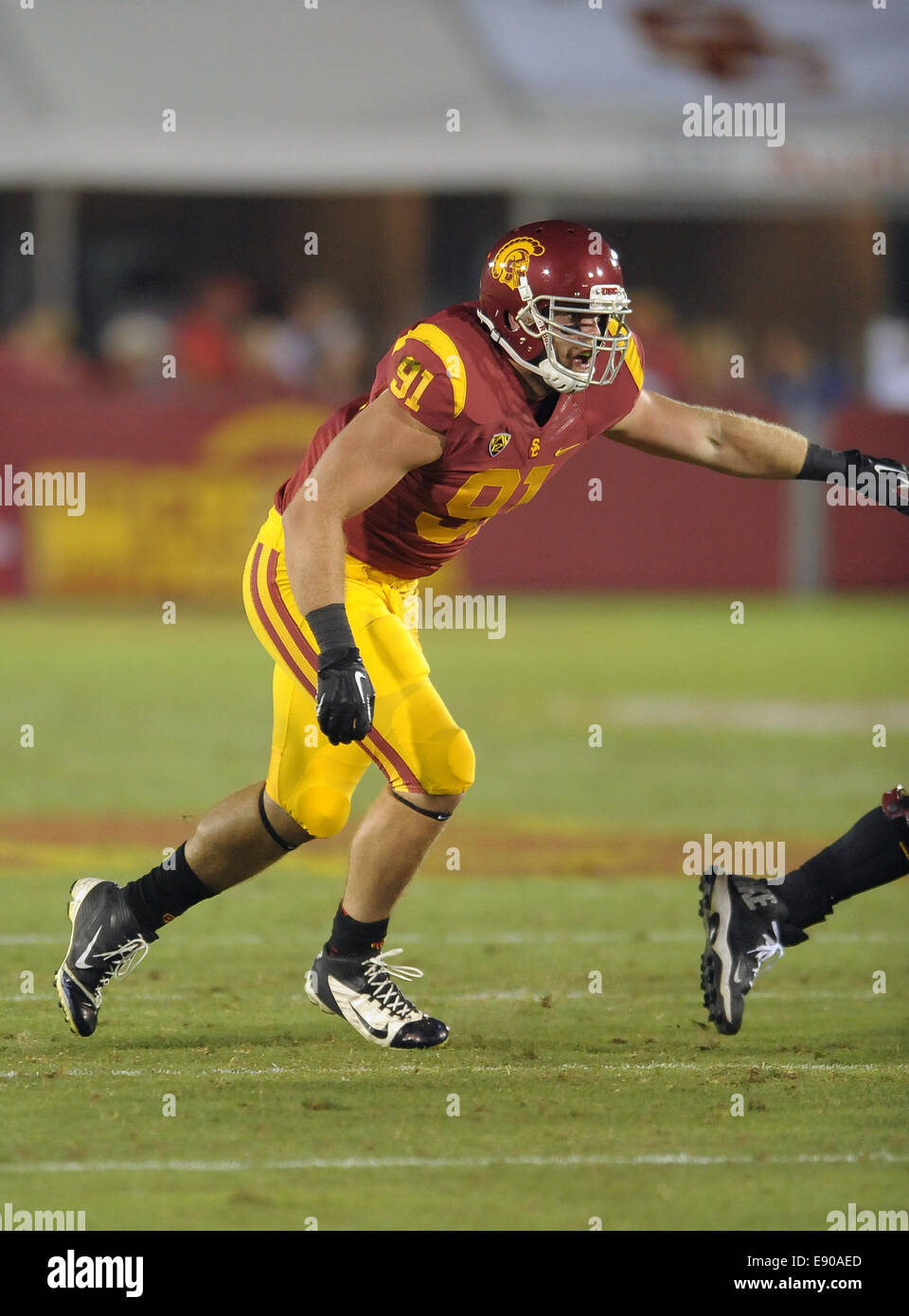 August 30, 2014, Los Angeles, CA...USC Trojans tightend (91) Teddy ...