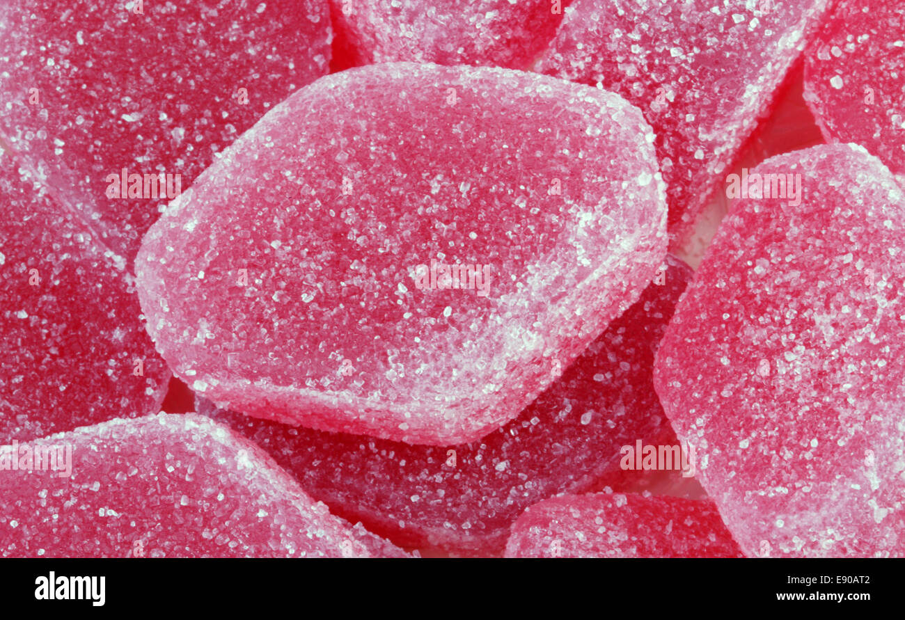 Pink Fruit Jelly Stock Photo - Alamy