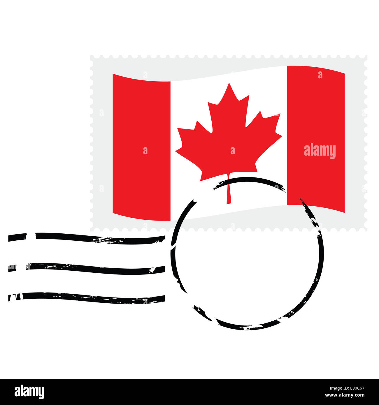 Canada postage stamp flag Cut Out Stock Images & Pictures - Alamy