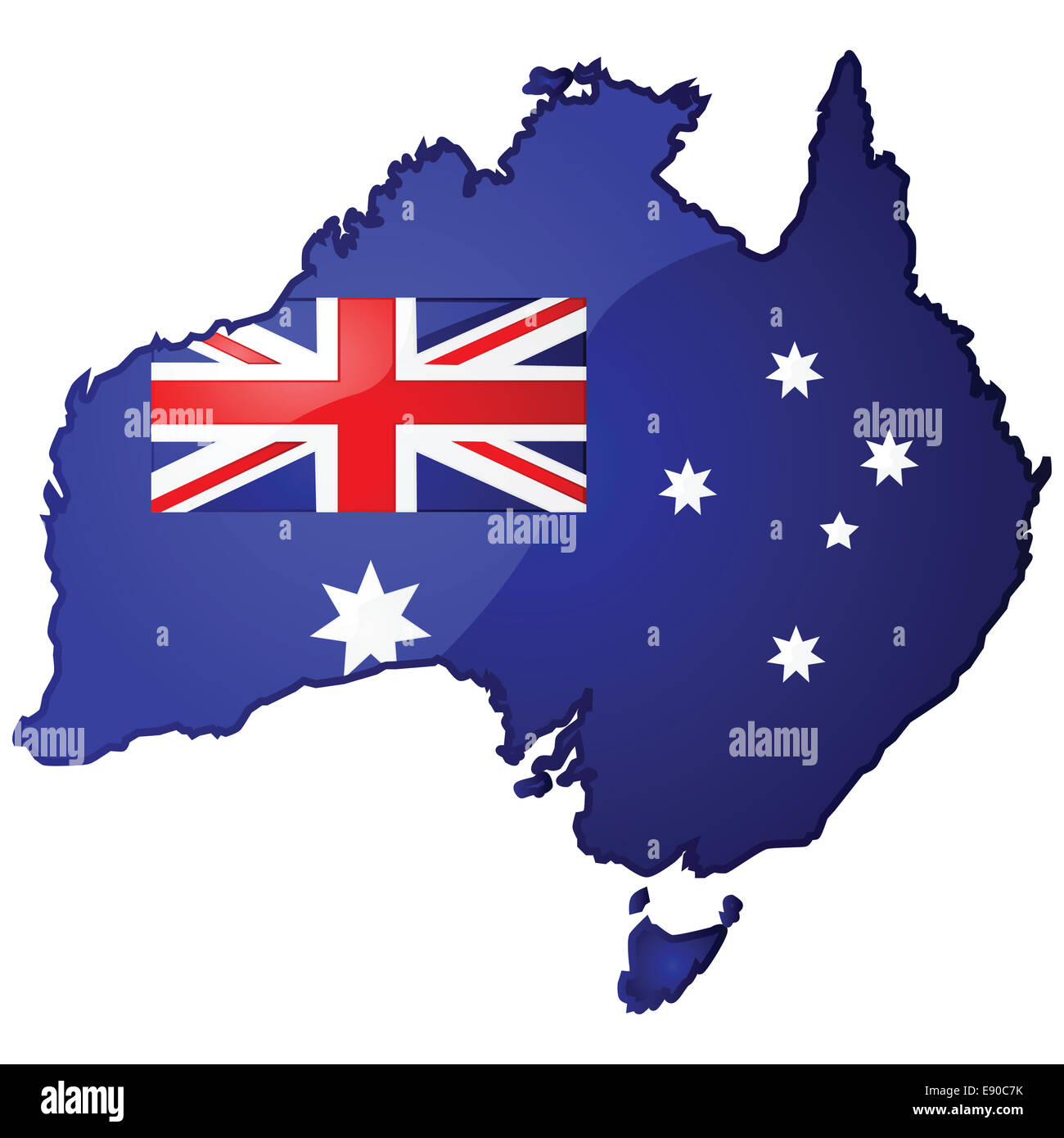 Down under map hi-res stock photography and images - Alamy