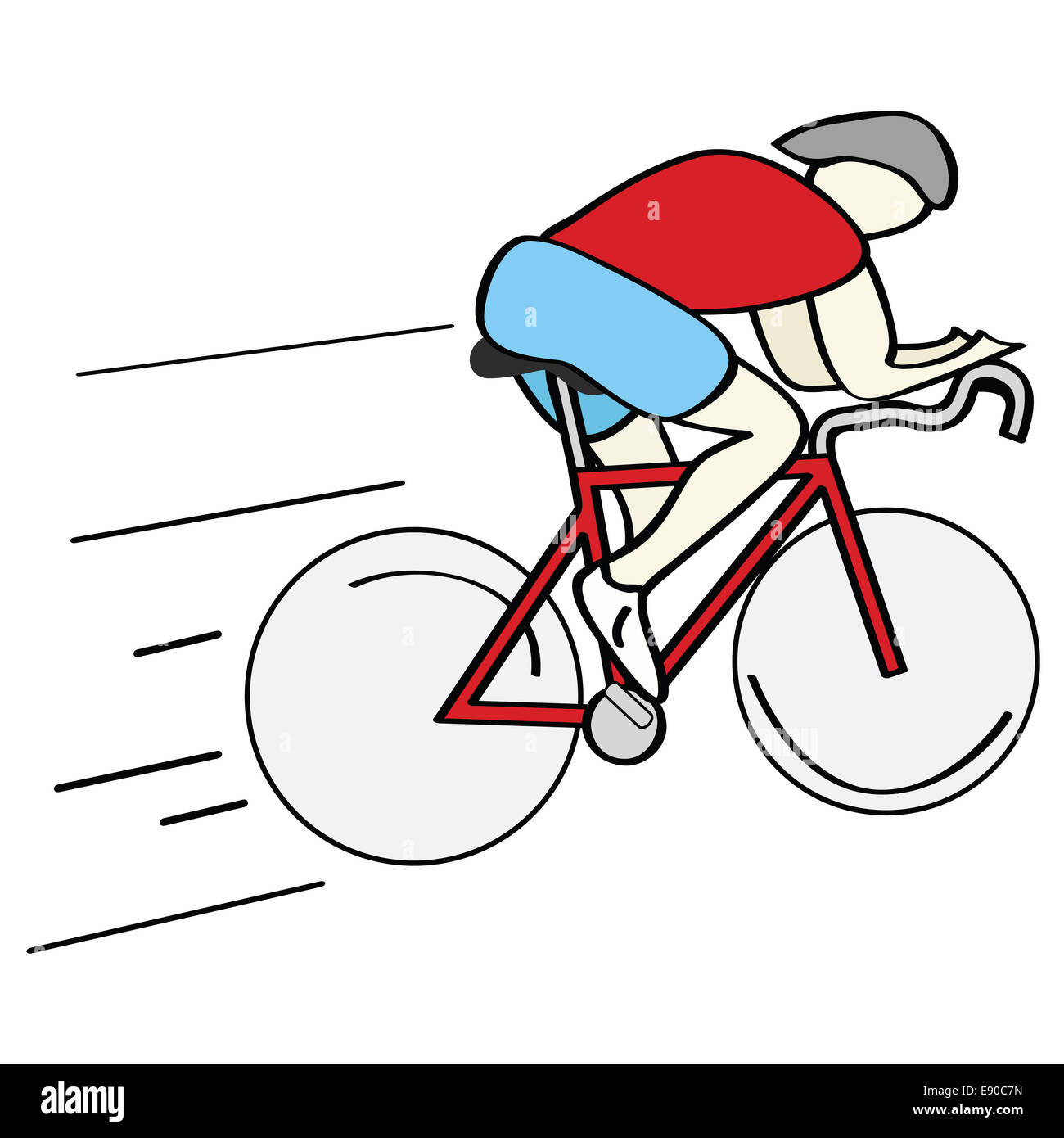 Cartoon cyclist Cut Out Stock Images & Pictures - Alamy