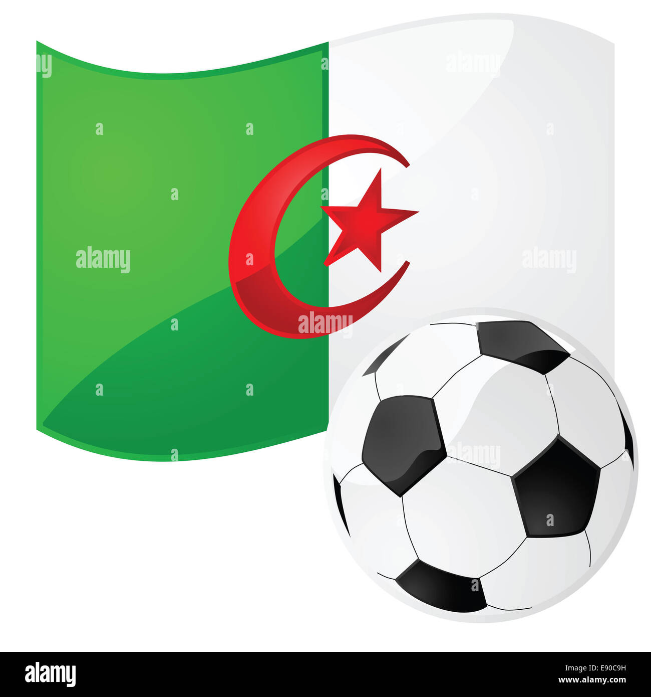 Football algeria flag Cut Out Stock Images & Pictures - Alamy