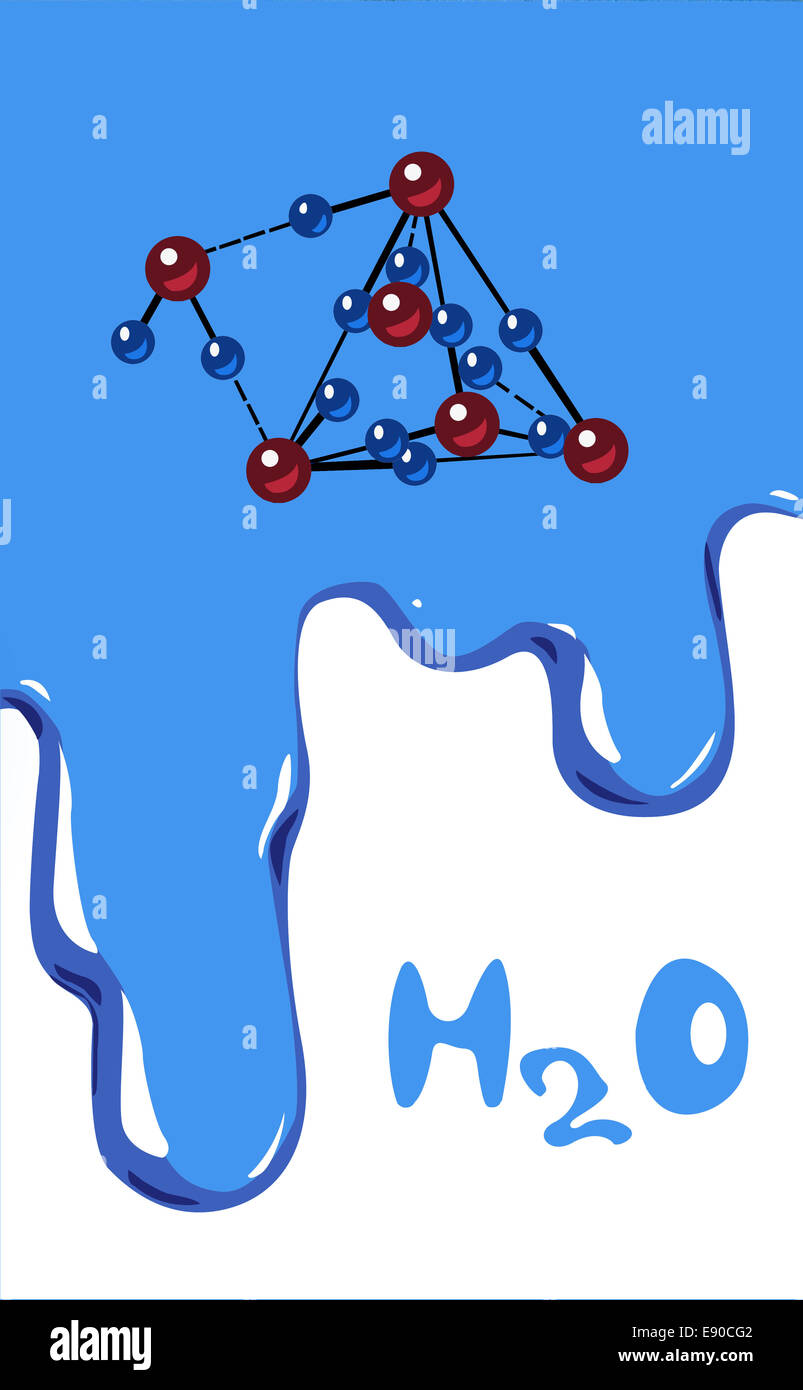 illustration of the formula of water Stock Photo - Alamy